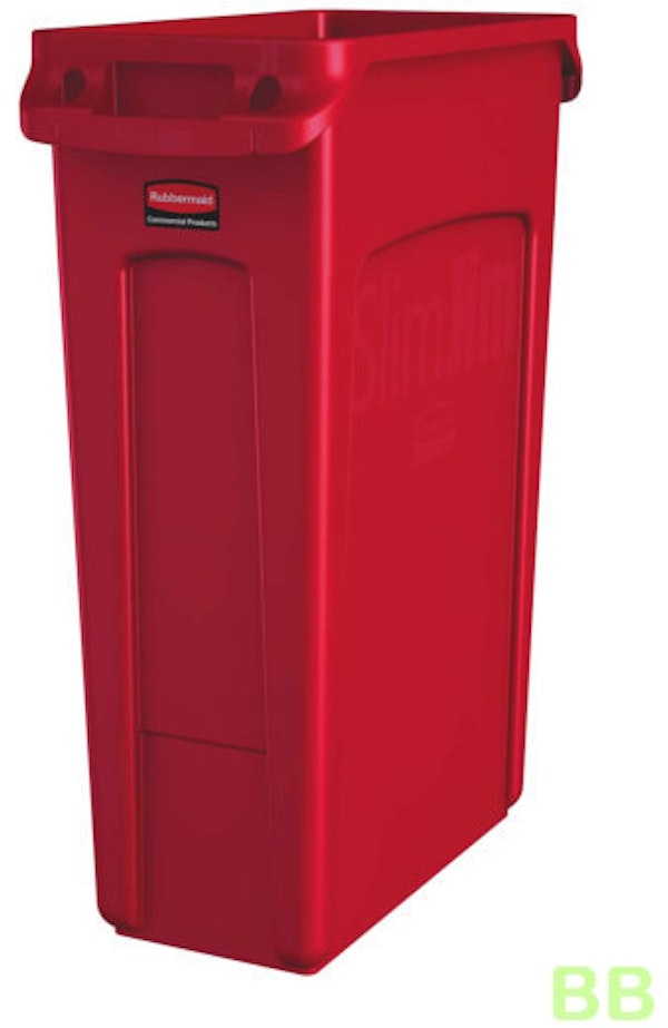 87Ltr Slim Jim® Red Body with Venting Channels