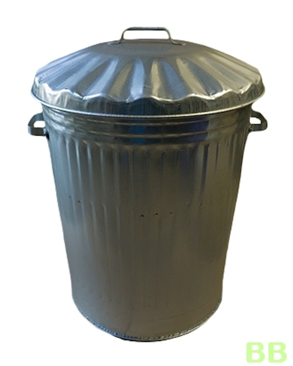 90 Ltr Traditional Galvanised Dustbin | BritishBins