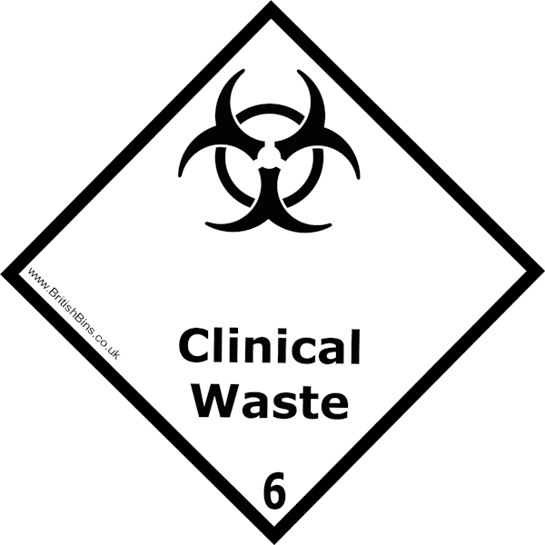 WRAP Vinyl Sticker for Clinical Waste