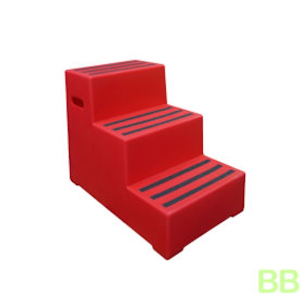 3 Step Heavy Duty Step - Red