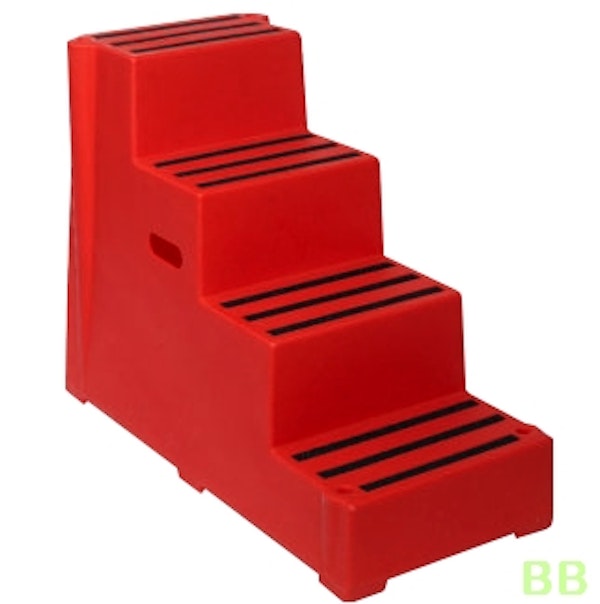 4 Step Heavy Duty Step - Red