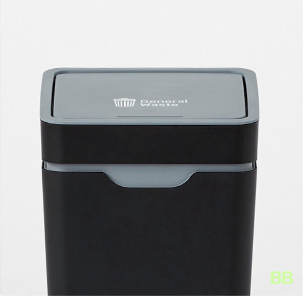 Method 60Ltr Touch Lid Grey General Waste Bin