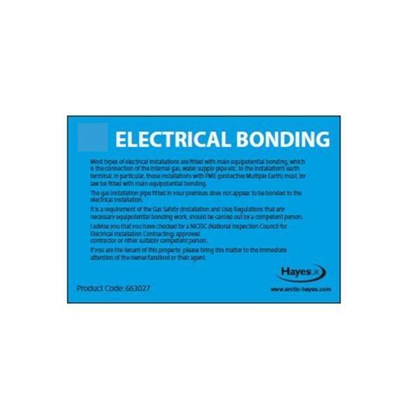 Electrical Bonding Labels 10 Pack