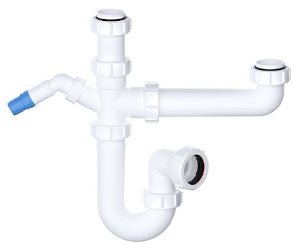 Viva 1½" Bowl And Half Sink Kit WTBNH01