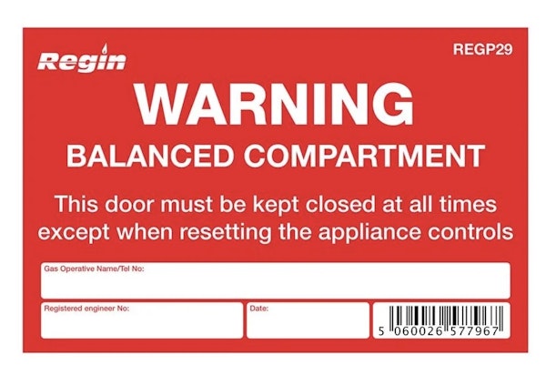 Regin Balanced Compartment Warning Labels