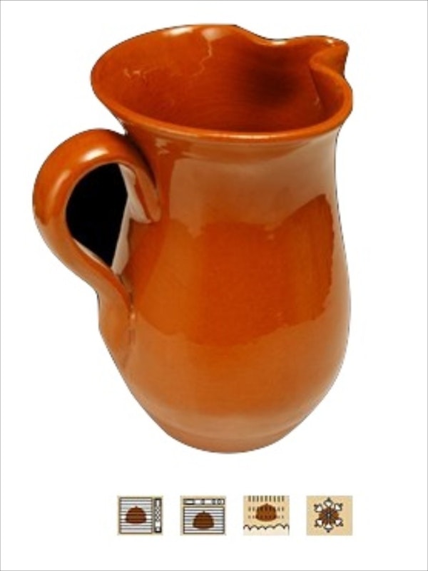 Buy Spanish Traditional Sangria Jug in Rustic Terracotta