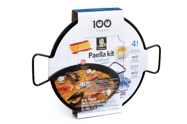 Buy Spanish Seafood Paella Kit With Pan, Oil, Rice and Stock